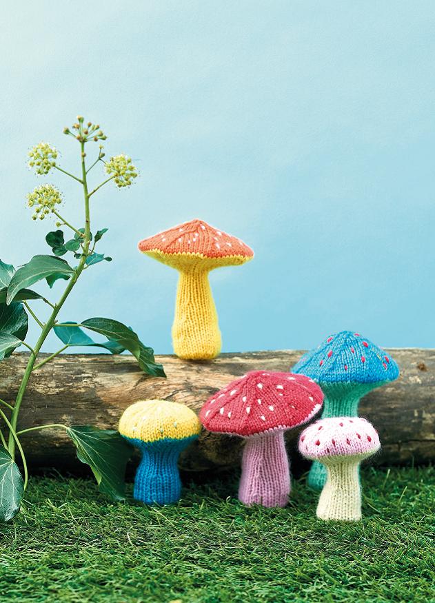 Winter Toadstools | Knitting Patterns | Let's Knit Magazine