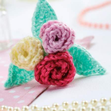 Rose Crochet Flower Brooch | Crochet Patterns | Let's Knit Magazine