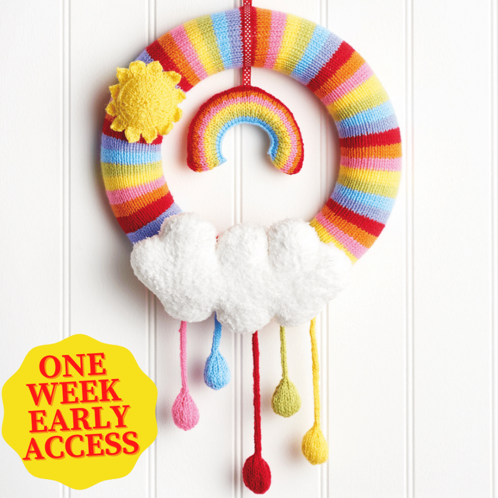 Early Access: Rainbow Wreath | Knitting Patterns | Let's Knit Magazine