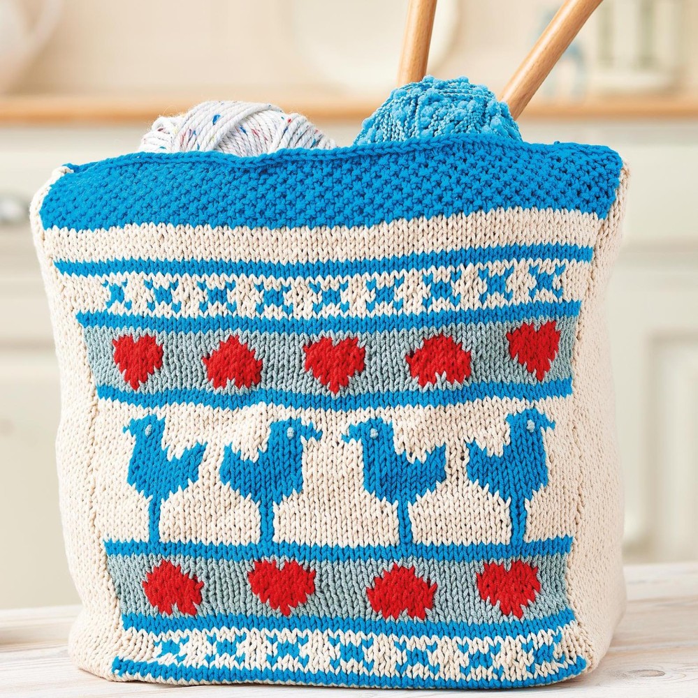 Scandi storage bag | Knitting Patterns | Let's Knit Magazine