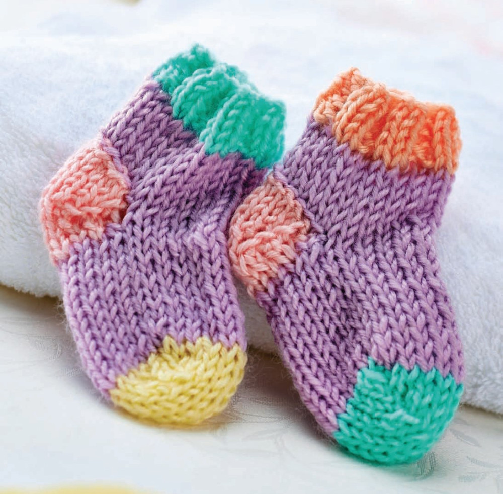Simple Baby Socks Knitting Pattern | Knitting Patterns | Let's Knit ...