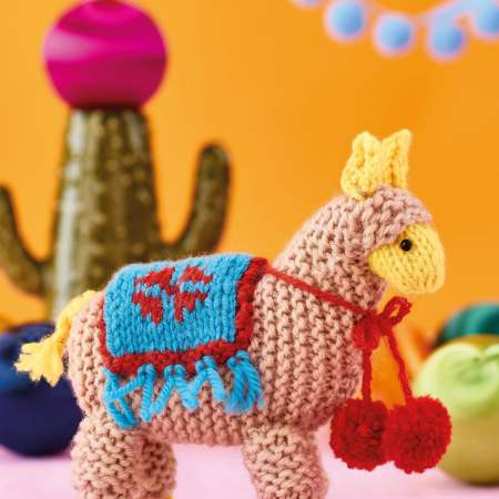 Festive Llama | Knitting Patterns | Let's Knit Magazine