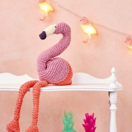 Fancy Flamingo | Knitting Patterns | Let's Knit Magazine