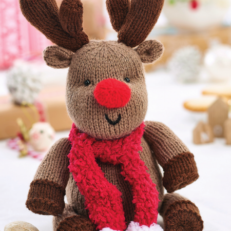 Easy Christmas Reindeer | Knitting Patterns | Let's Knit Magazine