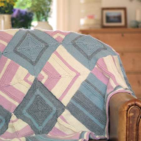 Mitred Square Blanket | Knitting Patterns | Let's Knit Magazine