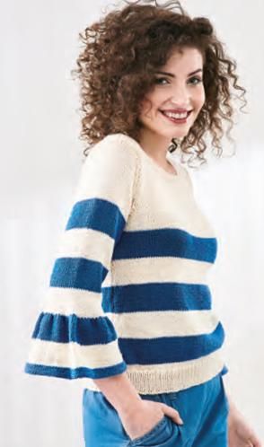 Flared Sleeve Sweater | Free Knitting Patterns | Welcome to Let's Knit ...