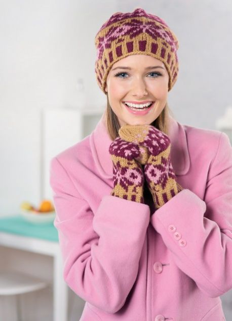 Hat & Mittens Set | Free Knitting Patterns | Welcome to Let's Knit ...