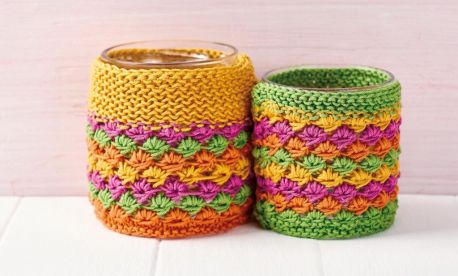 Quick Upcycled Jam Jar Covers | Free Knitting Patterns | Welcome to Let ...
