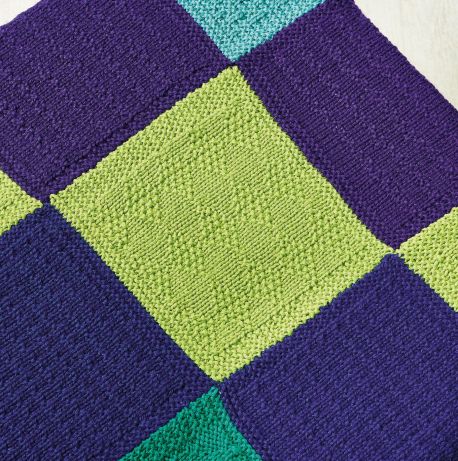 Sampler Square Patchwork Blanket | Free Knitting Patterns | Welcome to ...